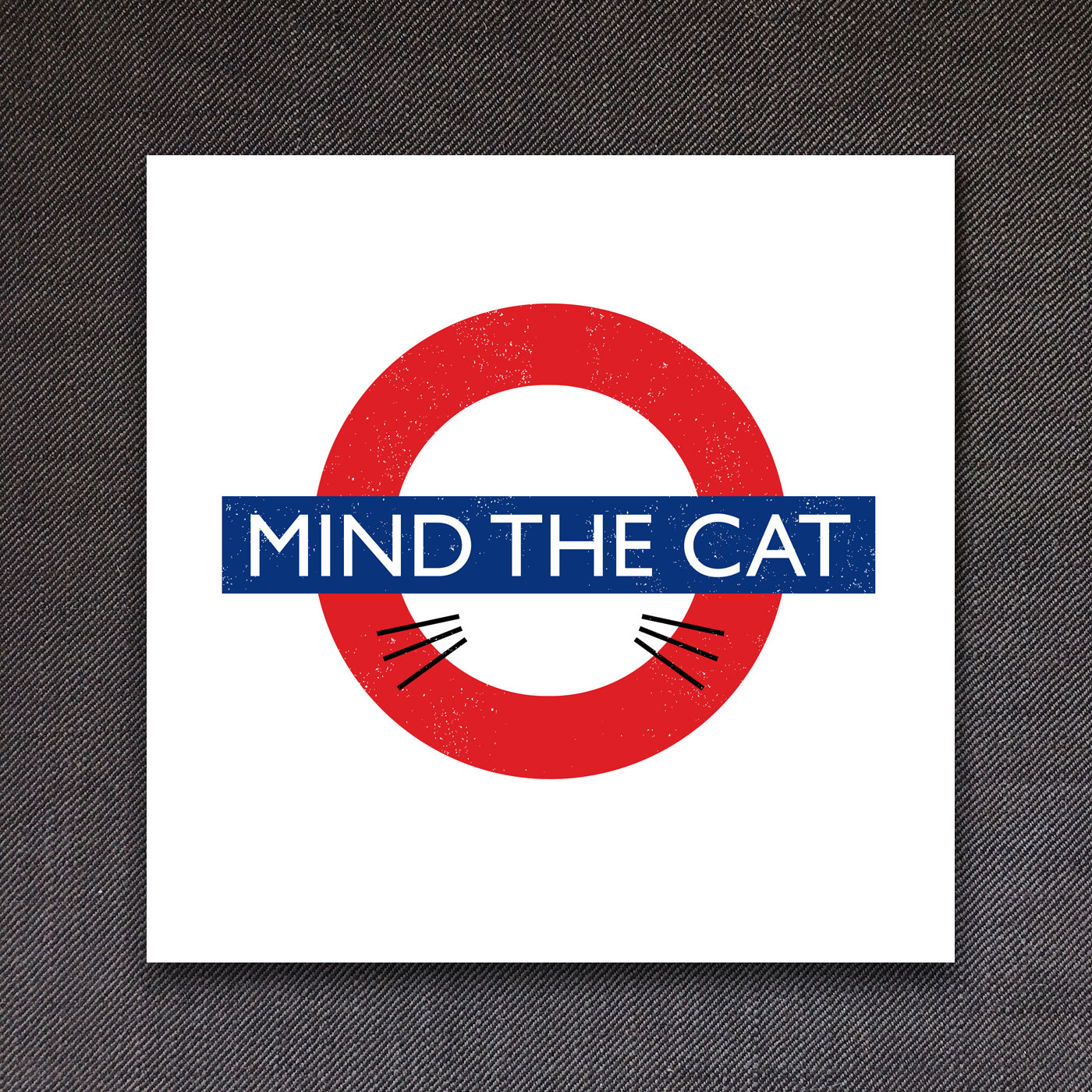 Mind the Cat Art Print Inspired by the London Underground | Etsy