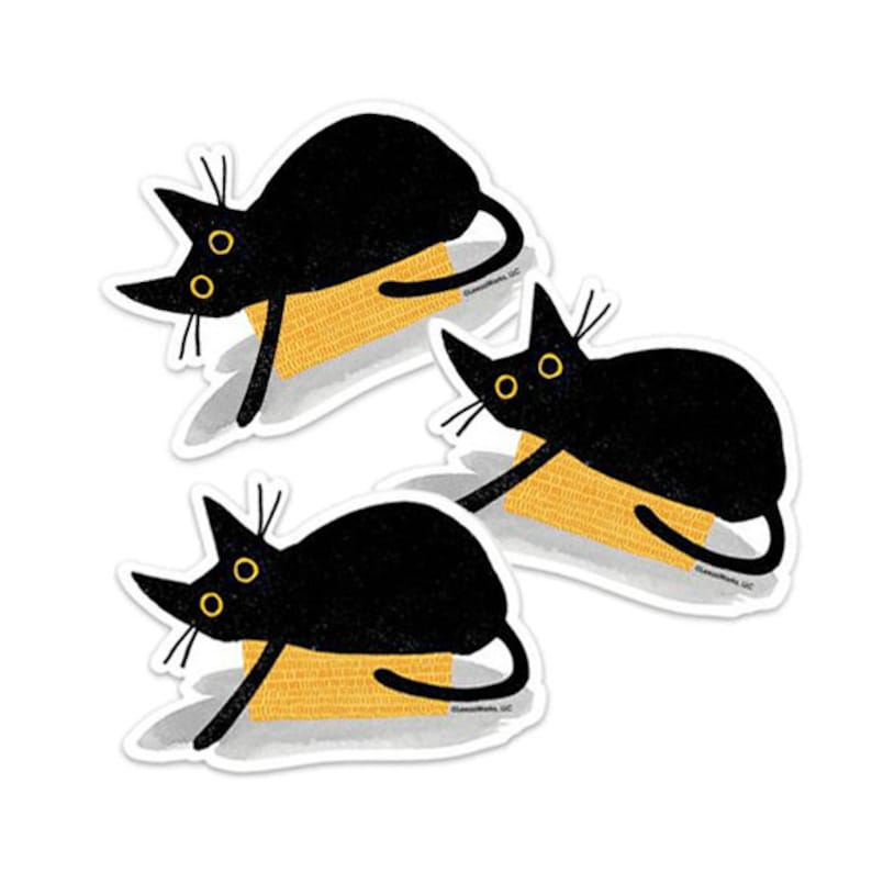 Nigel Art Card Stationery Set in Yellow Penpal Cards for Cat - Etsy