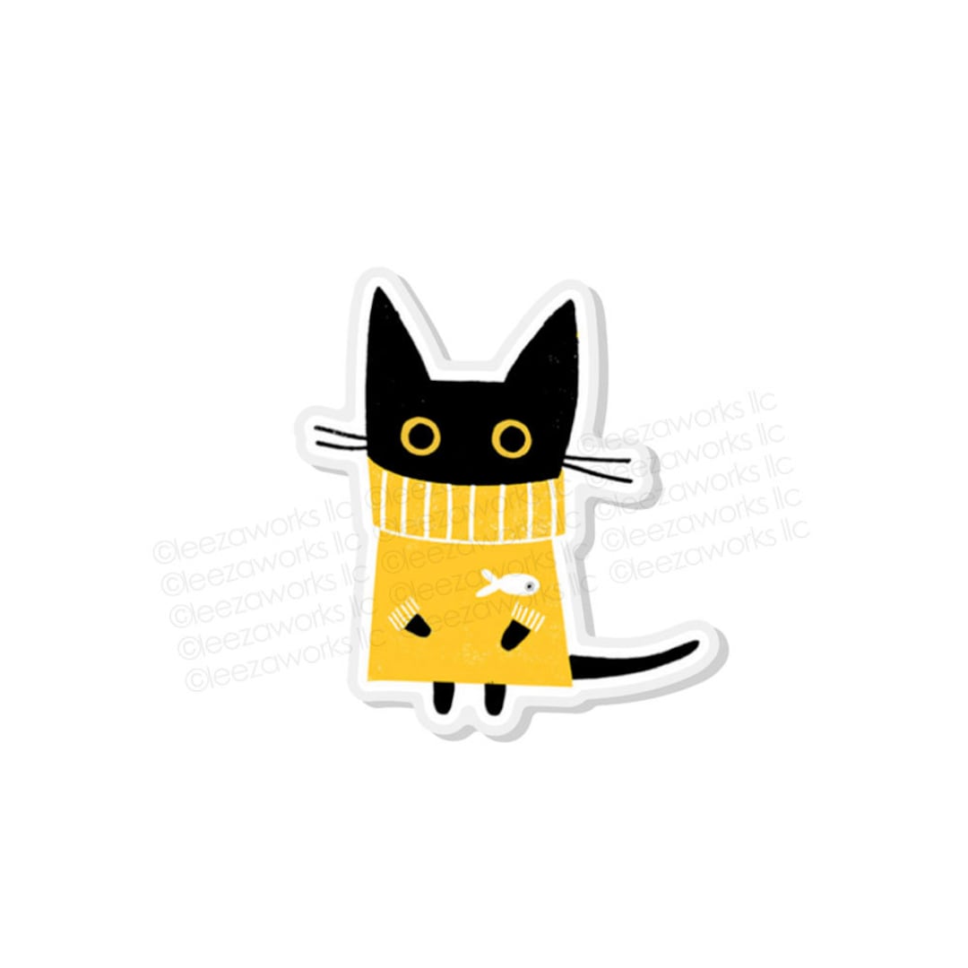 Nigel Cat Lapel Pin, Black Cat Acrylic Badge, Cat Lover Gift, Coat Pin ...