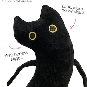 NIGEL IS BACK! Nigel the Black Cat Plushie Toy, Cat Stuffed Animal ...