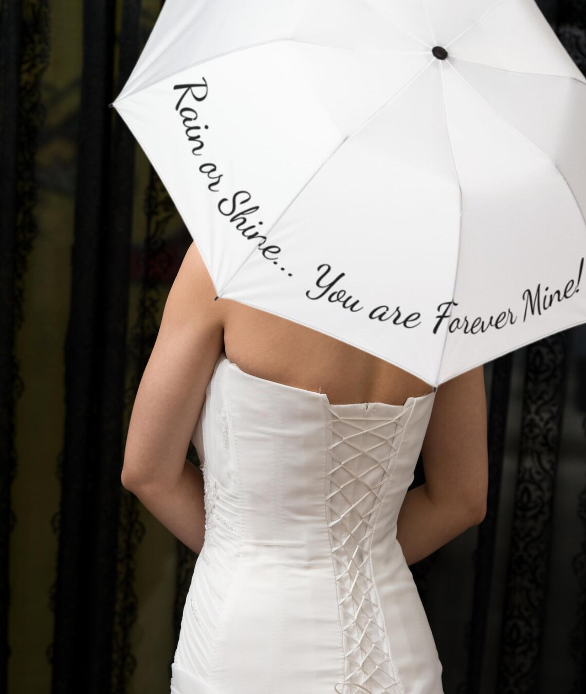Wedding Umbrella - "rain or Shine... You Are Forever Mine" White ...