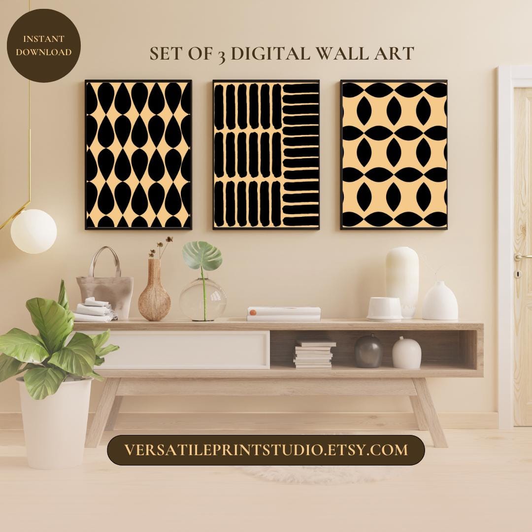 Digital Wall Decor- Set of 3 Wall Art - Etsy