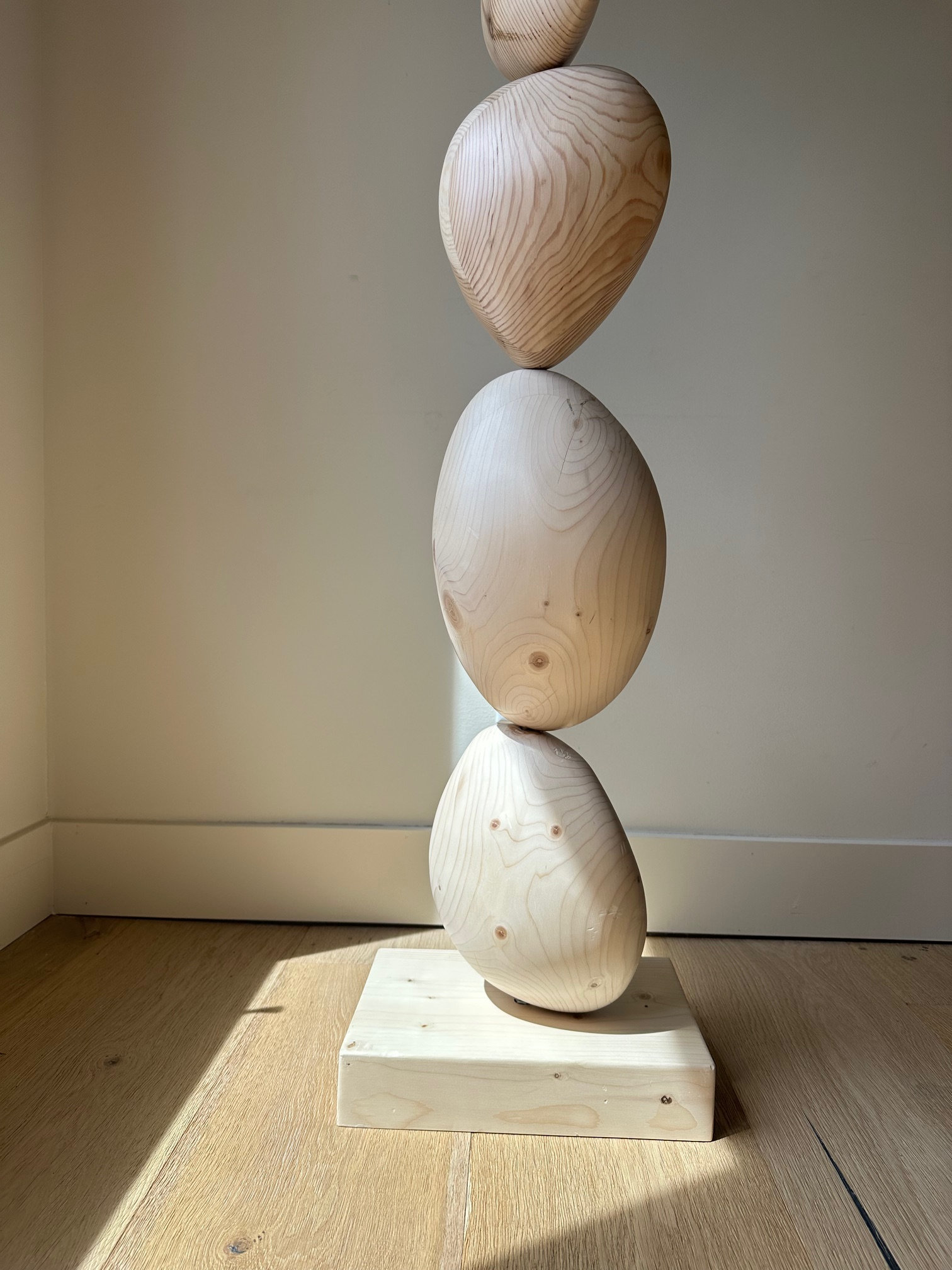 Reclaimed Wood Totem Floor Sculpture: Modern Abstract Tree Art - Etsy
