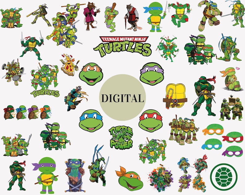 Ninja Turtles Svg Bundle, Ninja Turtles PNG, Ninja Turtles Clipart ...