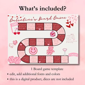 Galentine’s Board Game A3 Size - Fun and Flirty Party Game | Printable ...