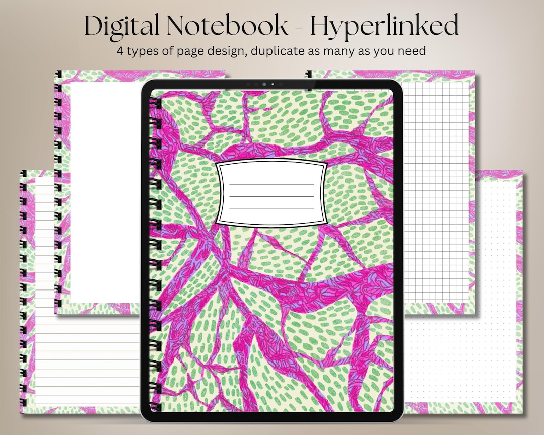 Hyperlinked Digital Notebook | Aesthetic PDF Planner | Goodnotes ...