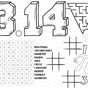 Pi Day Activity Coloring Sheet - Etsy