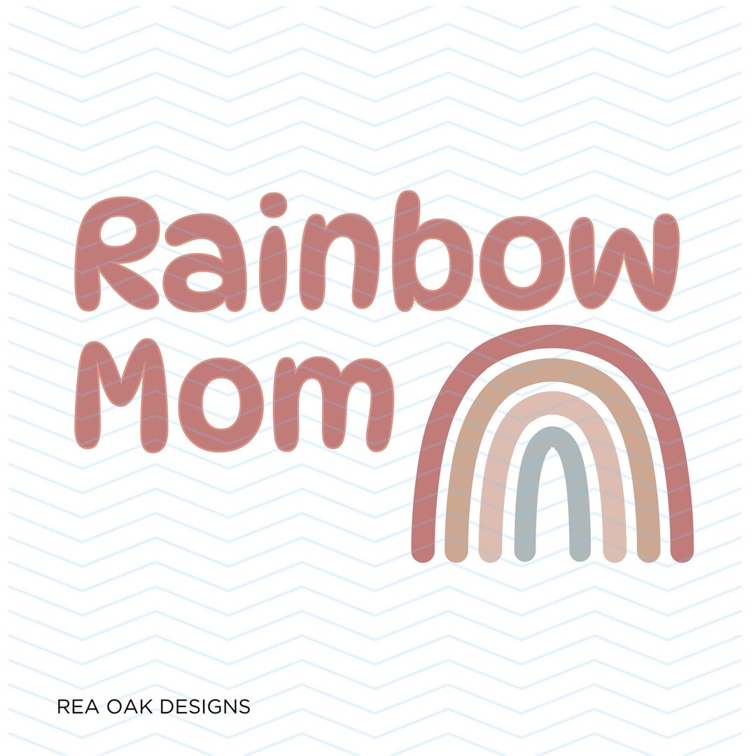 Rainbow Mom SVG - Etsy