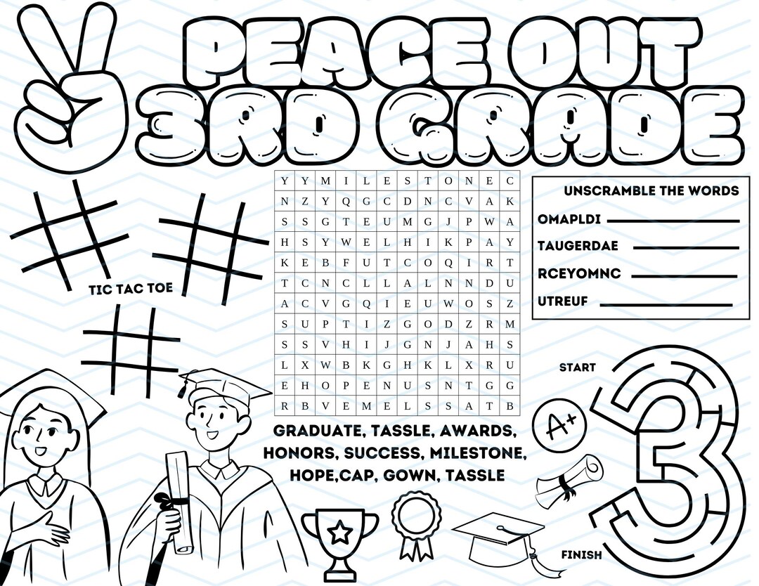 Last Day of School Activity Coloring Sheet - Etsy