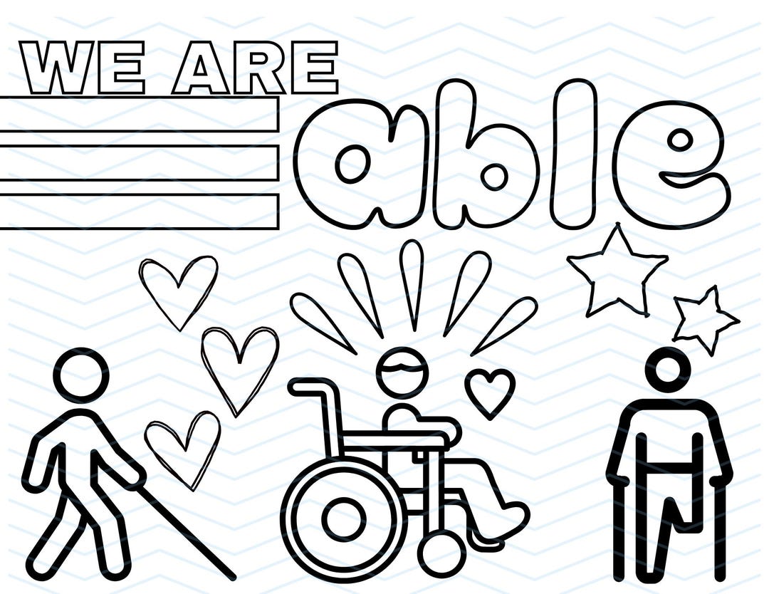 Special Education Coloring Sheet - Etsy