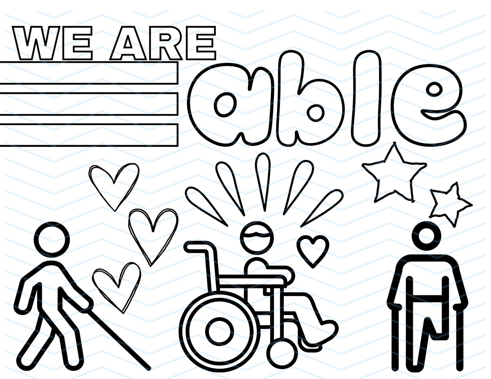 Special Education Coloring Sheet - Etsy