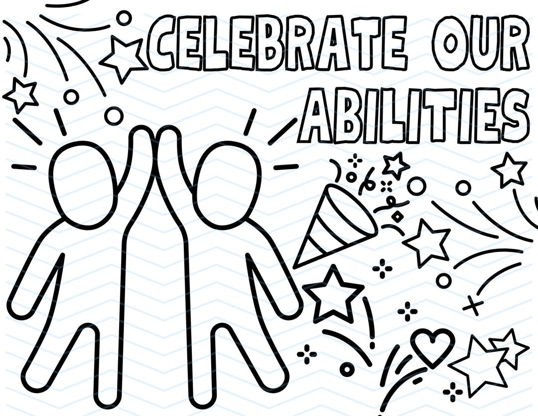 Special Education Coloring Sheet - Etsy