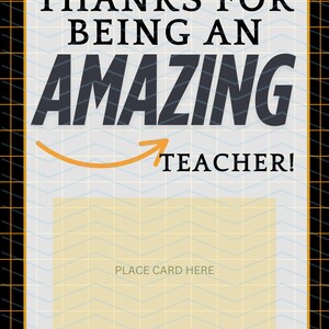 Printable Teacher Appreciation Gift Card Holder - Etsy