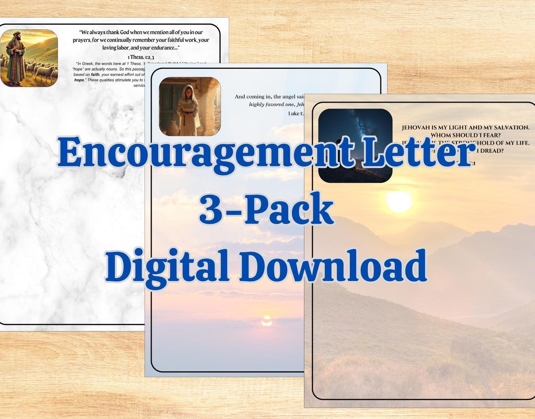 Encouragement Letter Stationery 3-pack Digital Download - Etsy