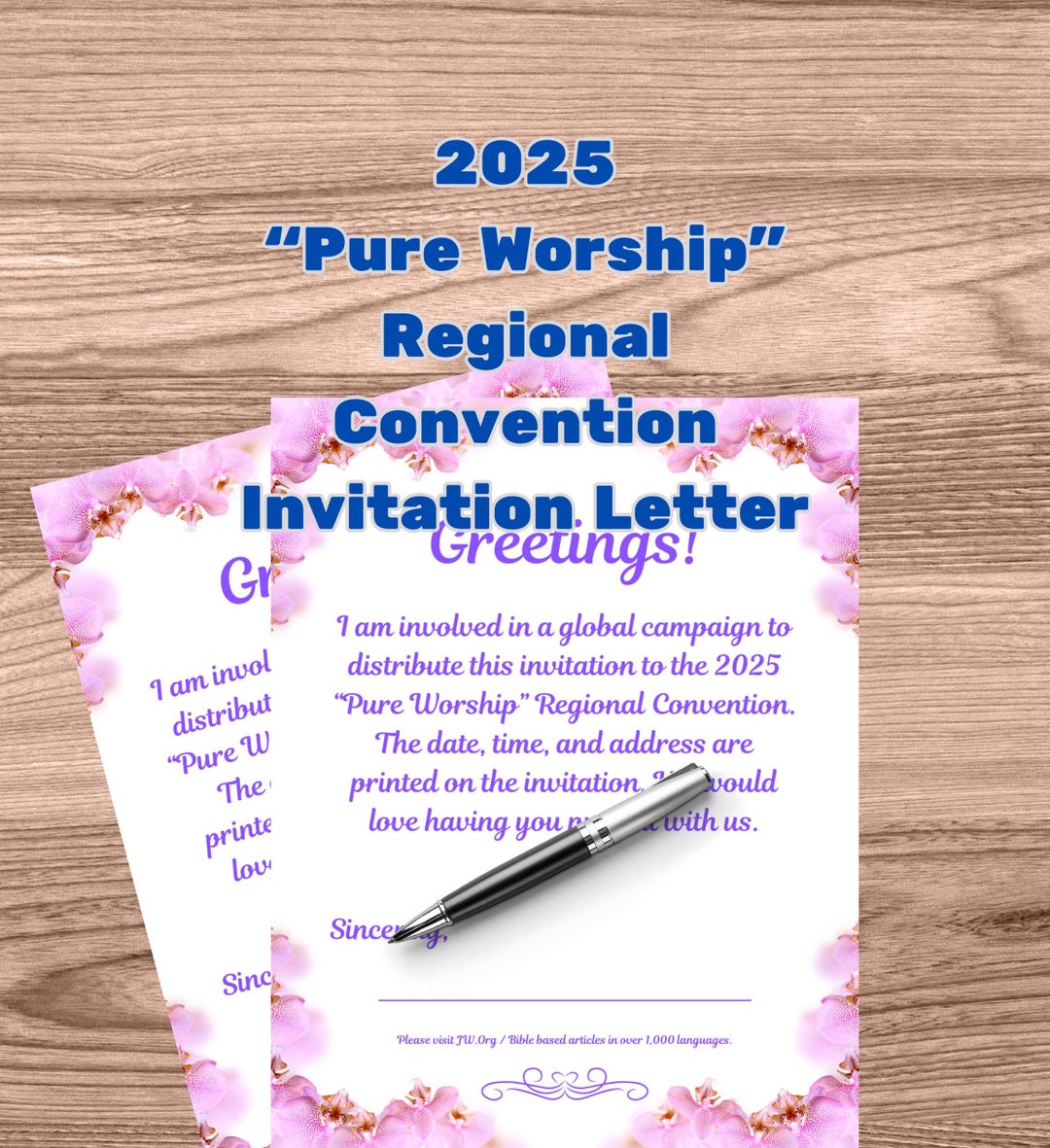 Pure Worship Convention Invitation Letter - Etsy