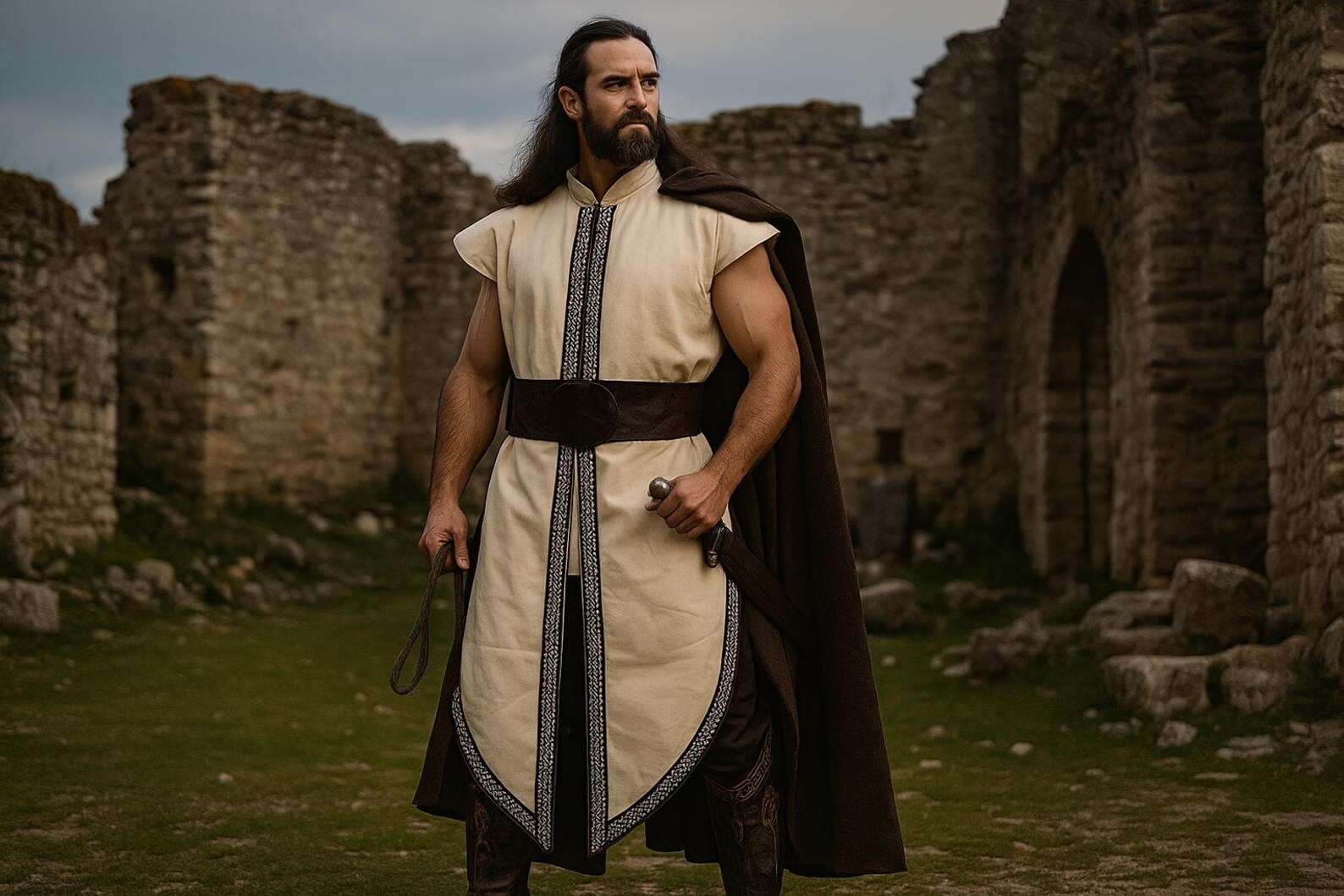 Medieval Viking Men's Tunic, Renaissance Fair Larp Tunic, Vintage ...