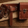 Handcrafted Leather Spoon Holster – Antique Brown – Belt-mounted ...