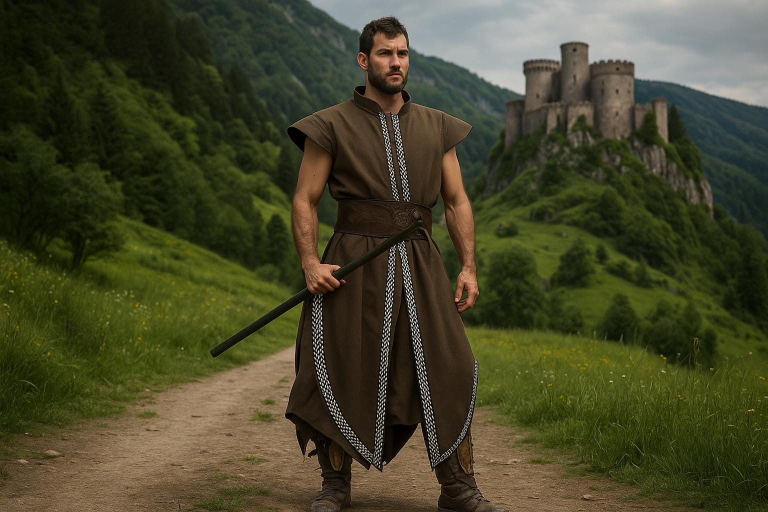 Medieval Viking Men's Tunic, Renaissance Fair Larp Tunic, Vintage ...