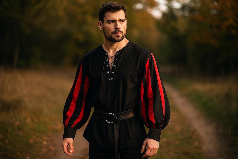 Renaissance Viking Tunic, Medieval Men’s Landsknecht Tunic, Aesthetic ...