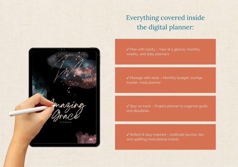 Grace 2026 Digital Planner | Planner With Gratitude Journal (master ...