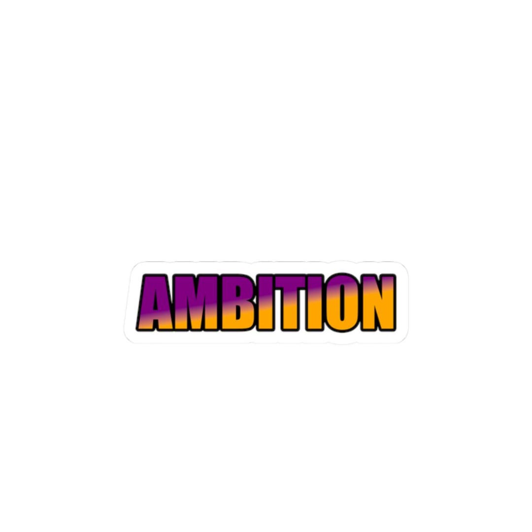 Ambition Sticker - Goal Setter Decal - Success and Hustle Vinyl ...