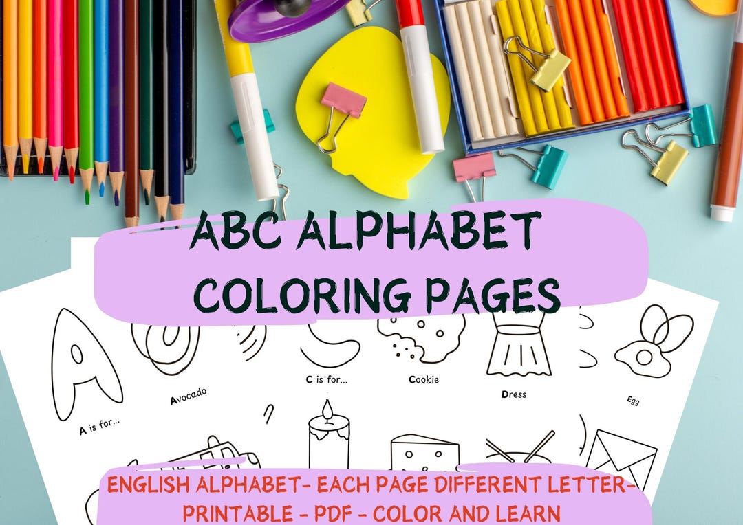 ABC Letters Coloring Pages for Kids - Etsy