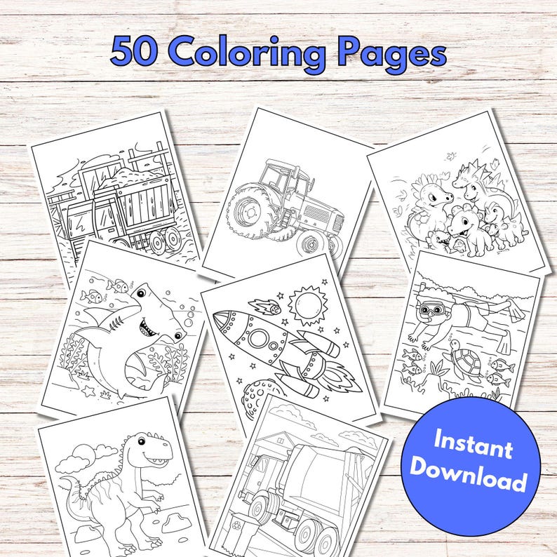 50 Fun & Unique Coloring Pages for Boys | Various Ages and Difficulty ...