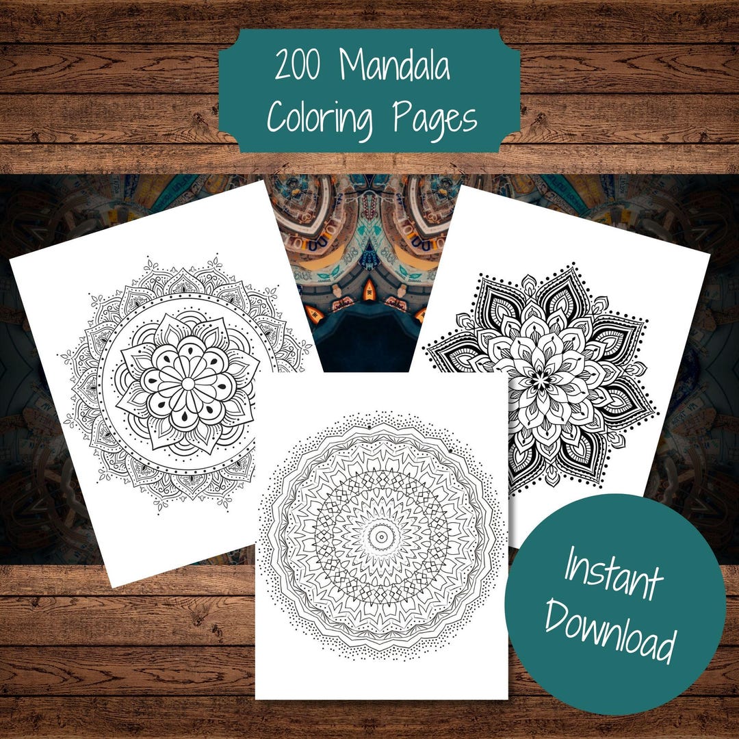 200 Intricate Mandala Coloring Pages for Adults | Relaxing & Detailed ...