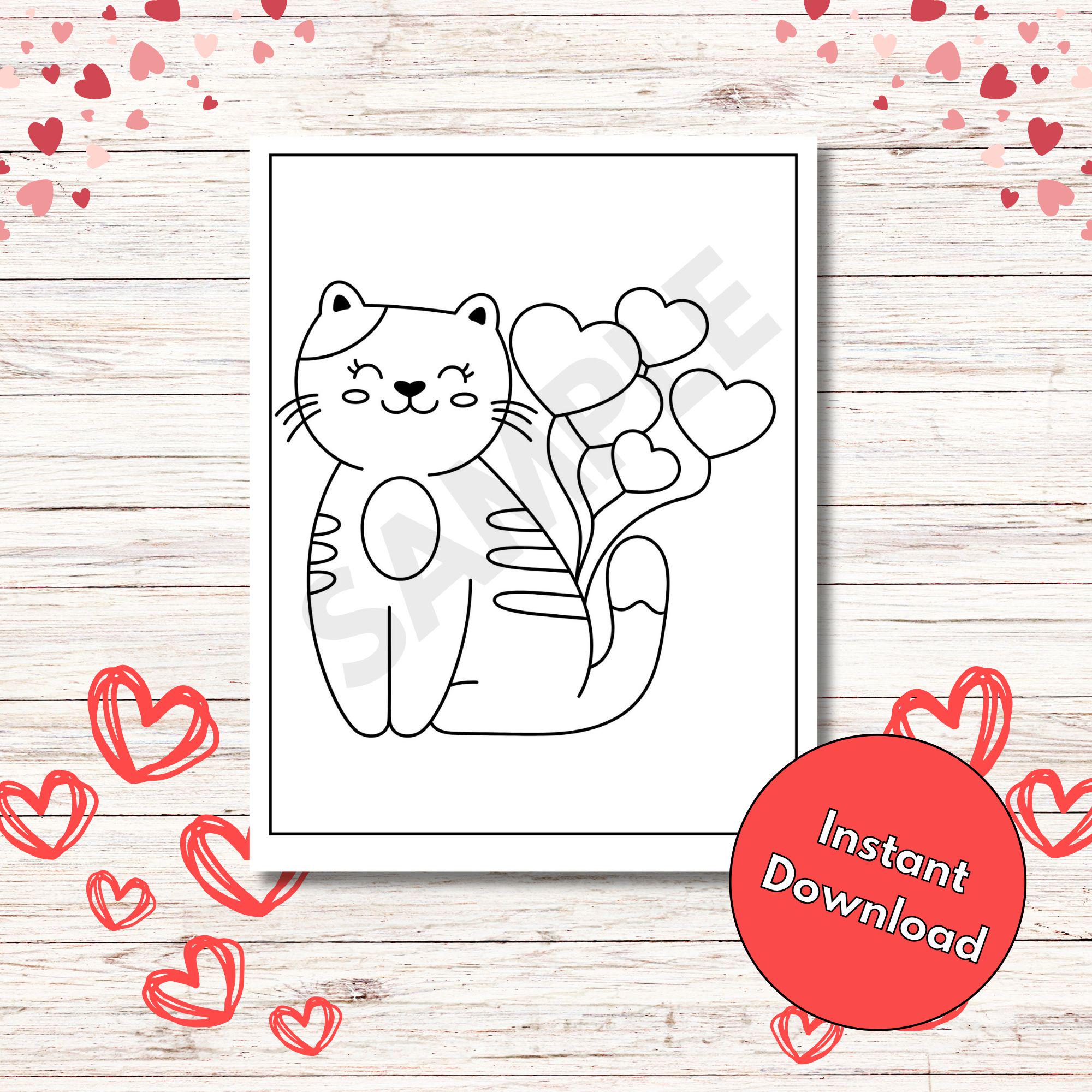 Bold + Easy Valentine's Day Coloring Pages for Kids, Toddlers ...