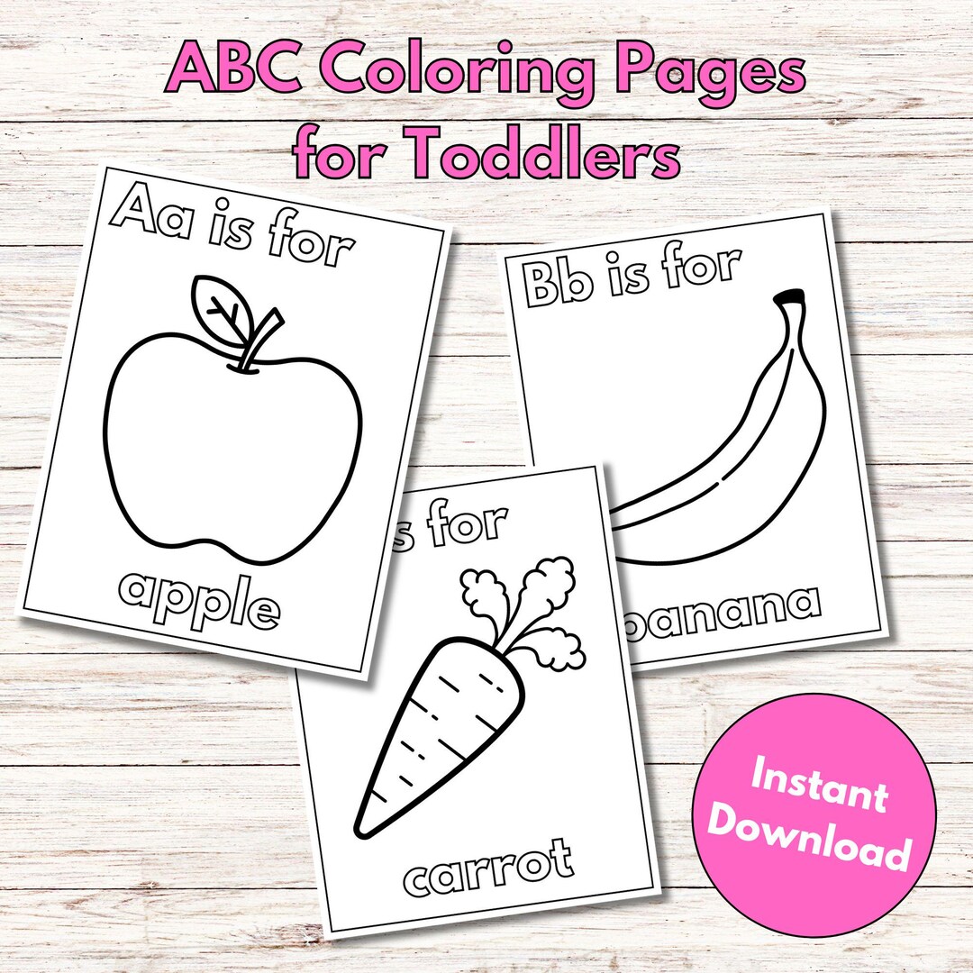 ABC Food Coloring Pages for Kids – Fun & Easy Alphabet Learning for ...