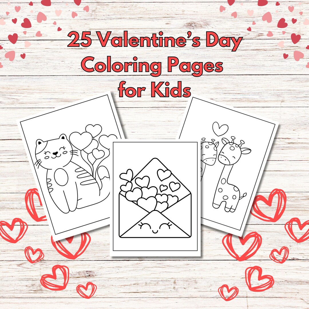 Bold + Easy Valentine's Day Coloring Pages for Kids, Toddlers ...