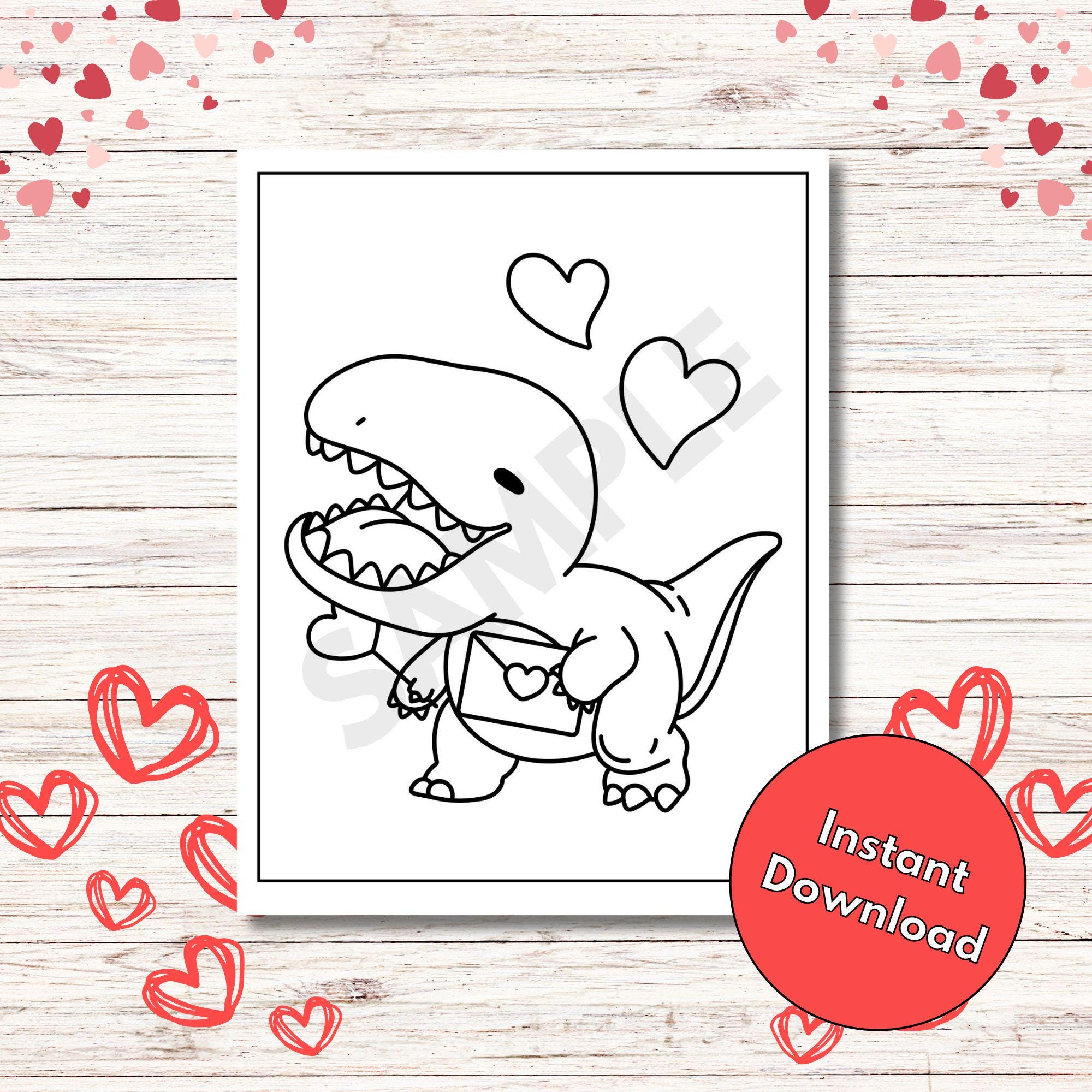 Bold + Easy Valentine's Day Coloring Pages for Kids, Toddlers ...