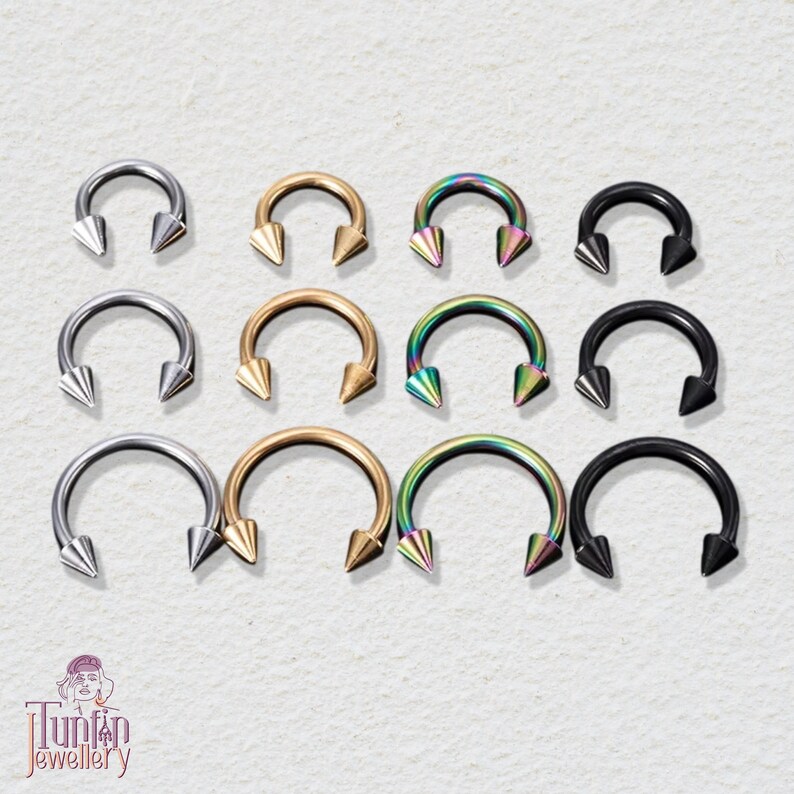 Horse Shoe Septum Spike Septum Spiked Septum Septum Ring Cone Septum ...