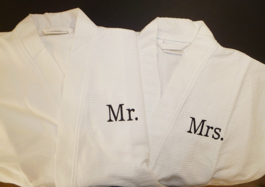 Personalized Unisex Robe, Monogram Cotton Robe, Embroidered Robe, Woman ...