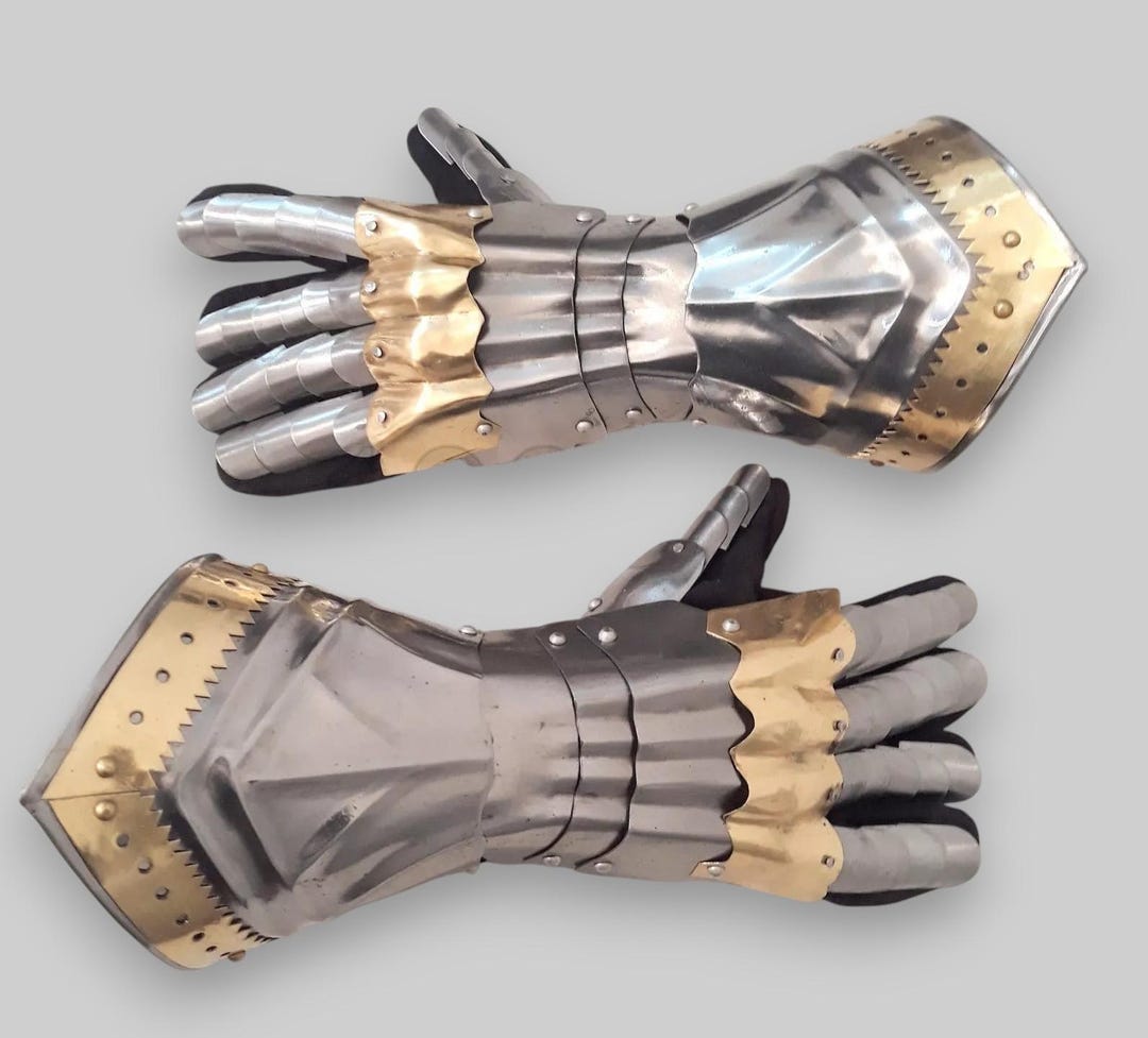 Medieval Knight Gauntlets Functional Armor Gloves | Adult Medieval LARP ...