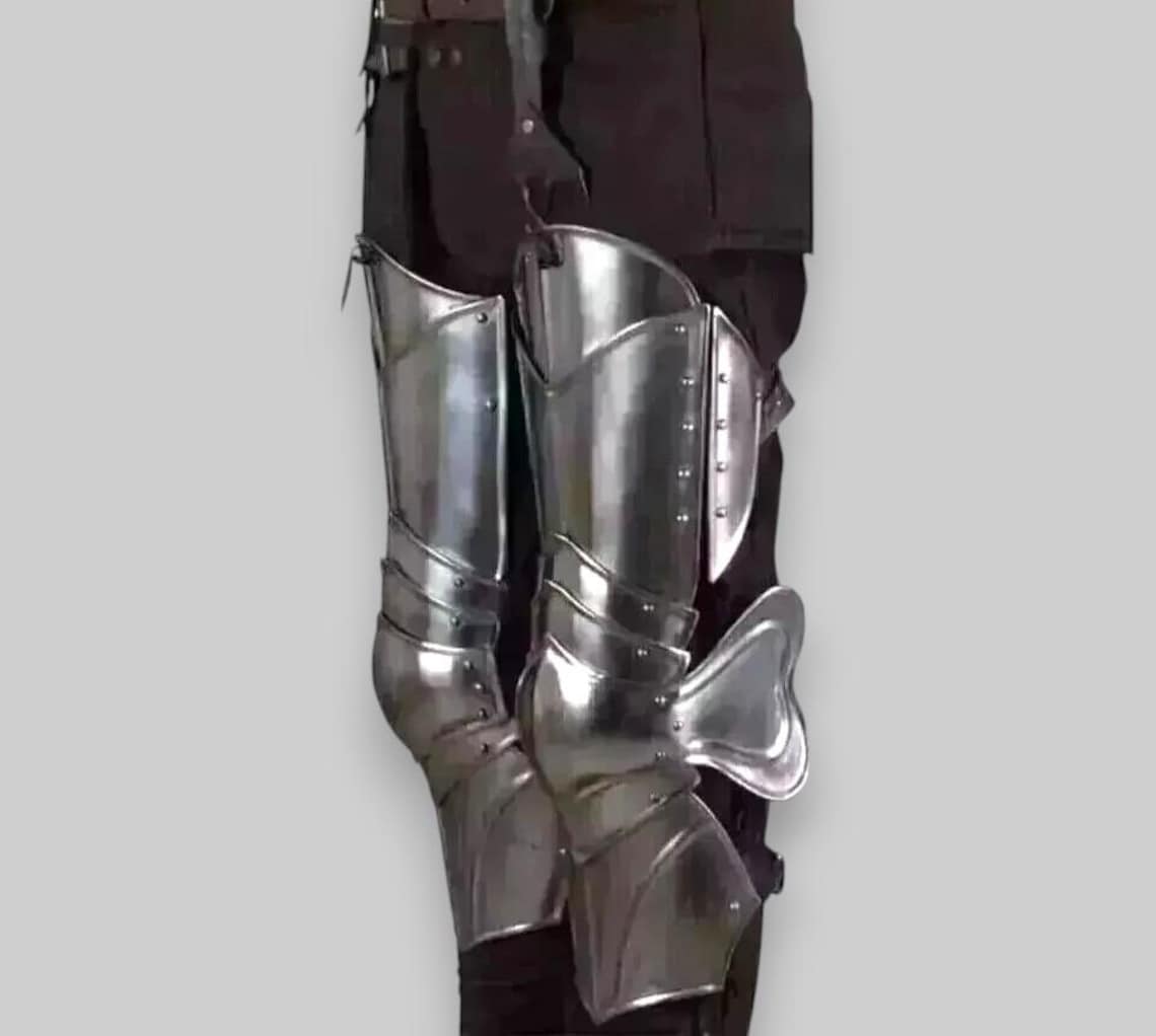 Medieval Knight Upper Leg Steel Guard Greaves Set | Gothic Upper Leg ...
