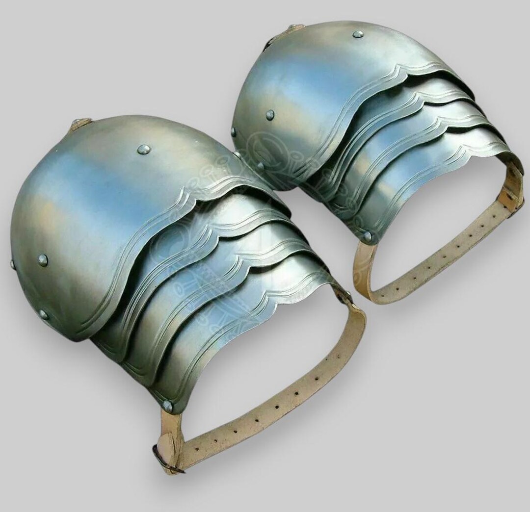Medieval Pair of Pauldrons Larp Sca Gothic Steel Shoulder Armor ...
