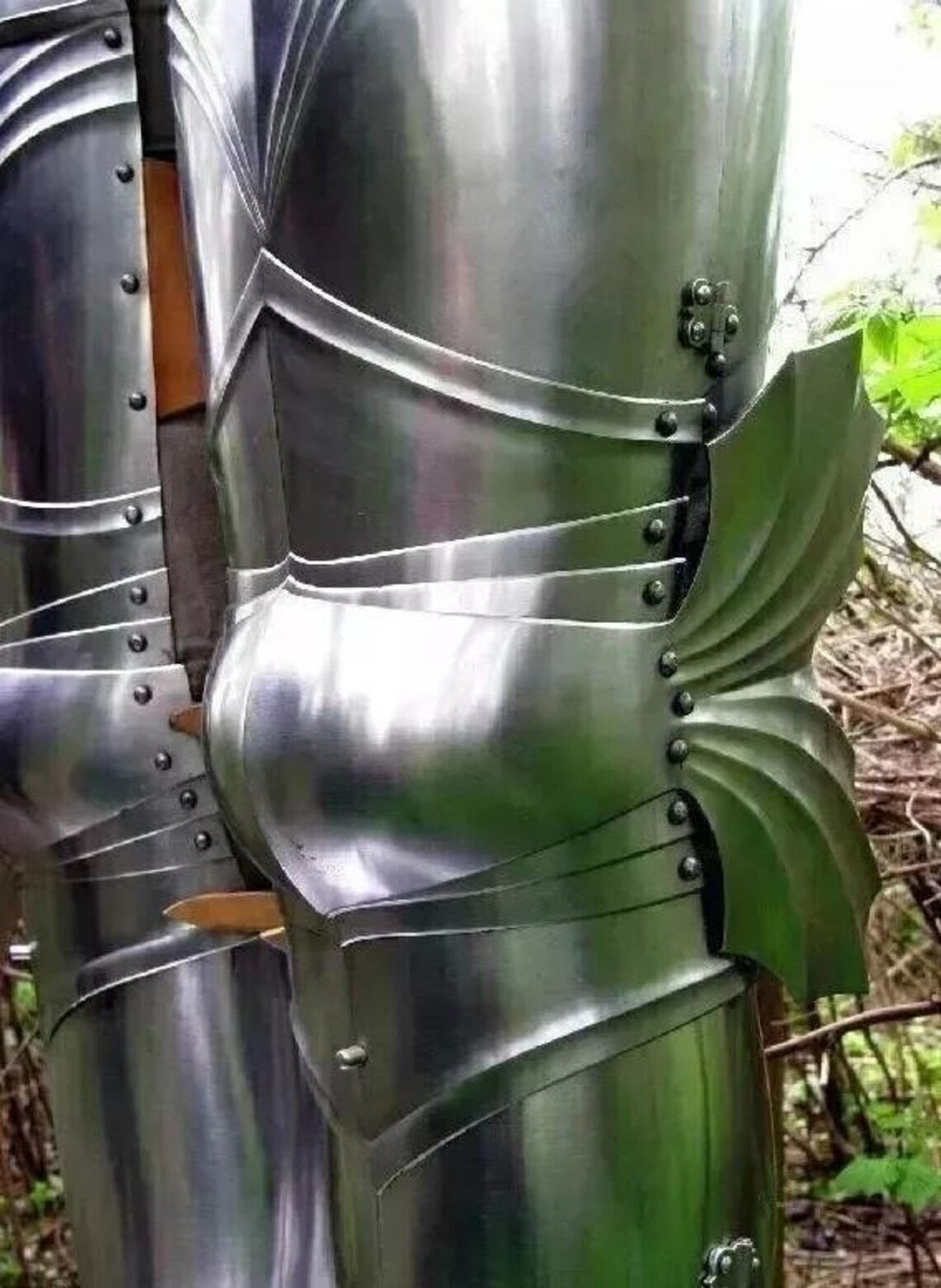 German Gothic Knight Leg Armor | Full Steel Gothic Leg Guards ...