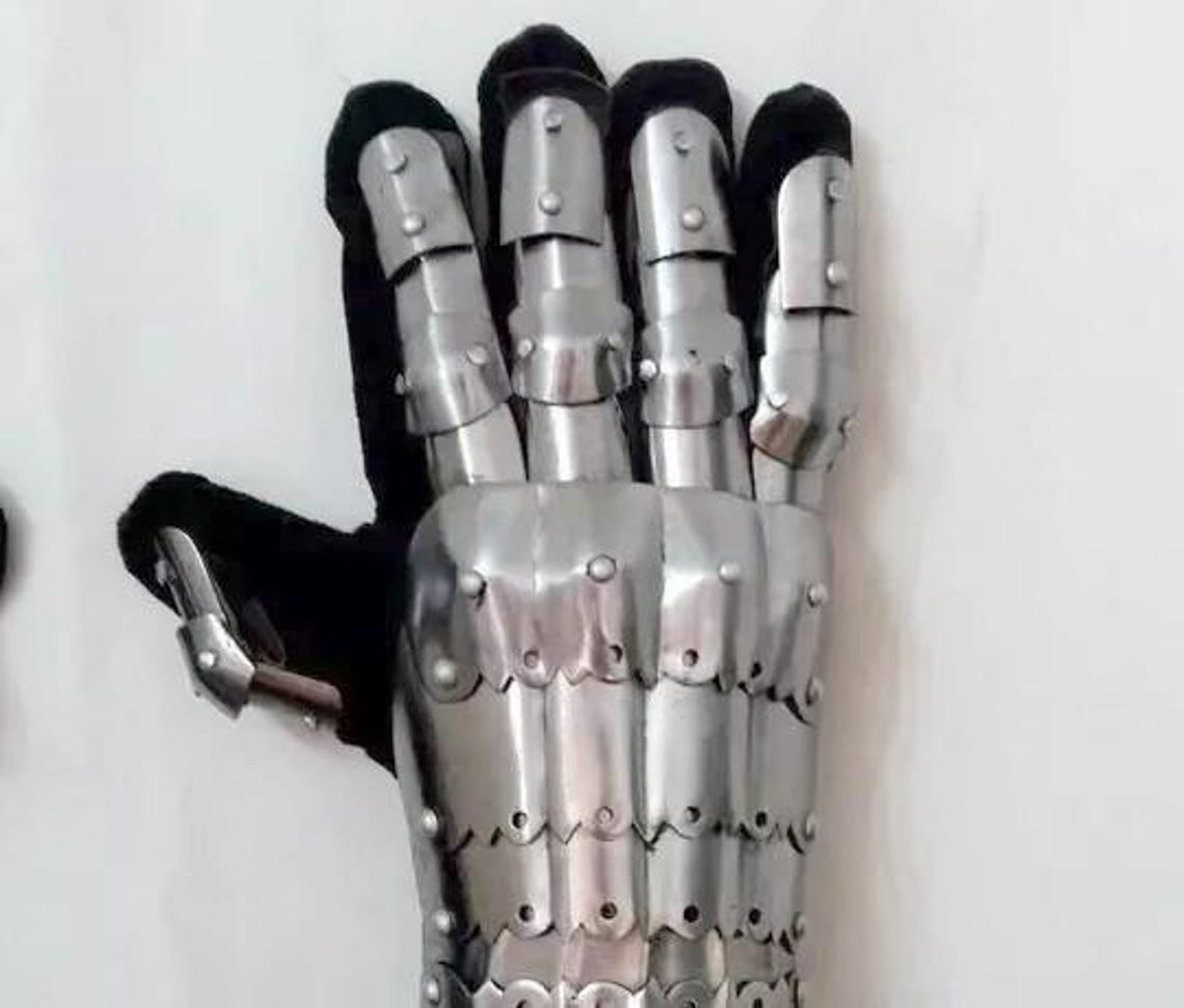 Gothic Gauntlets Functional Armor Gloves | LARP Combat Battle Armor ...