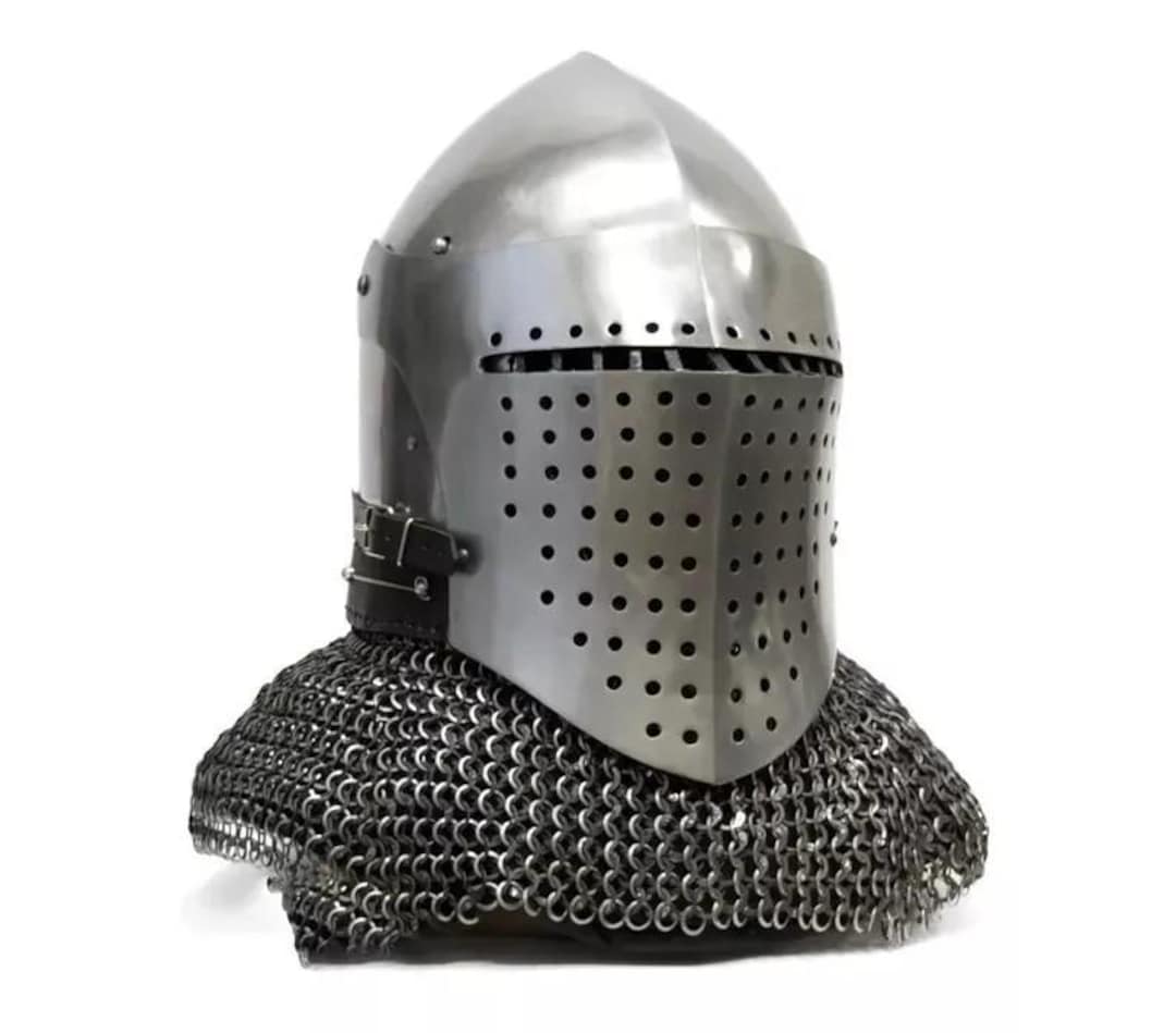 Bascinet Spoleto Helmet Armored Combat & Reenactment Helmet | LARP ...