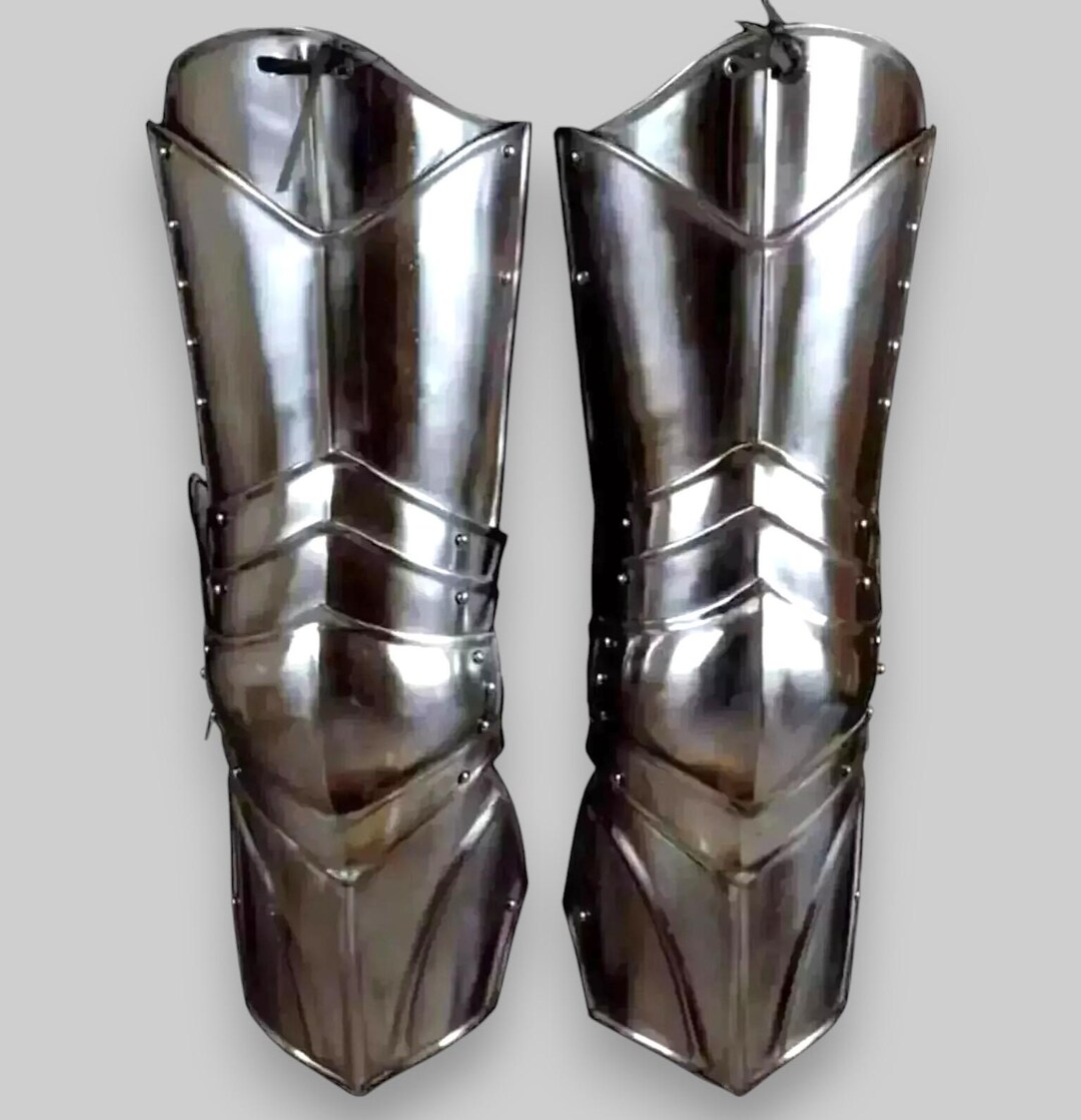 Medieval Knight Upper Leg Steel Guard Greaves Set | Gothic Upper Leg ...