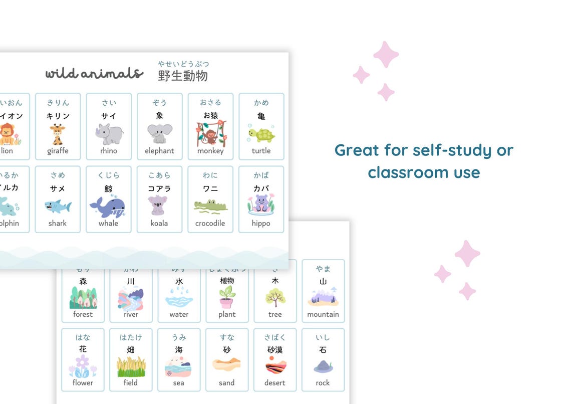 250+ Japanese Vocabulary Flashcards Printable PDF | Beginner Words by ...