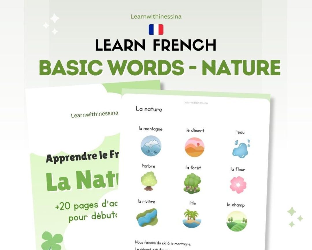 Learn French – Nature Vocabulary - Etsy