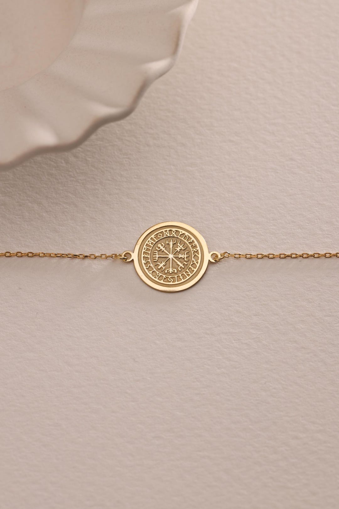 Silver Celtic Vegvisir Viking Bracelet From Huld Manuscript ...