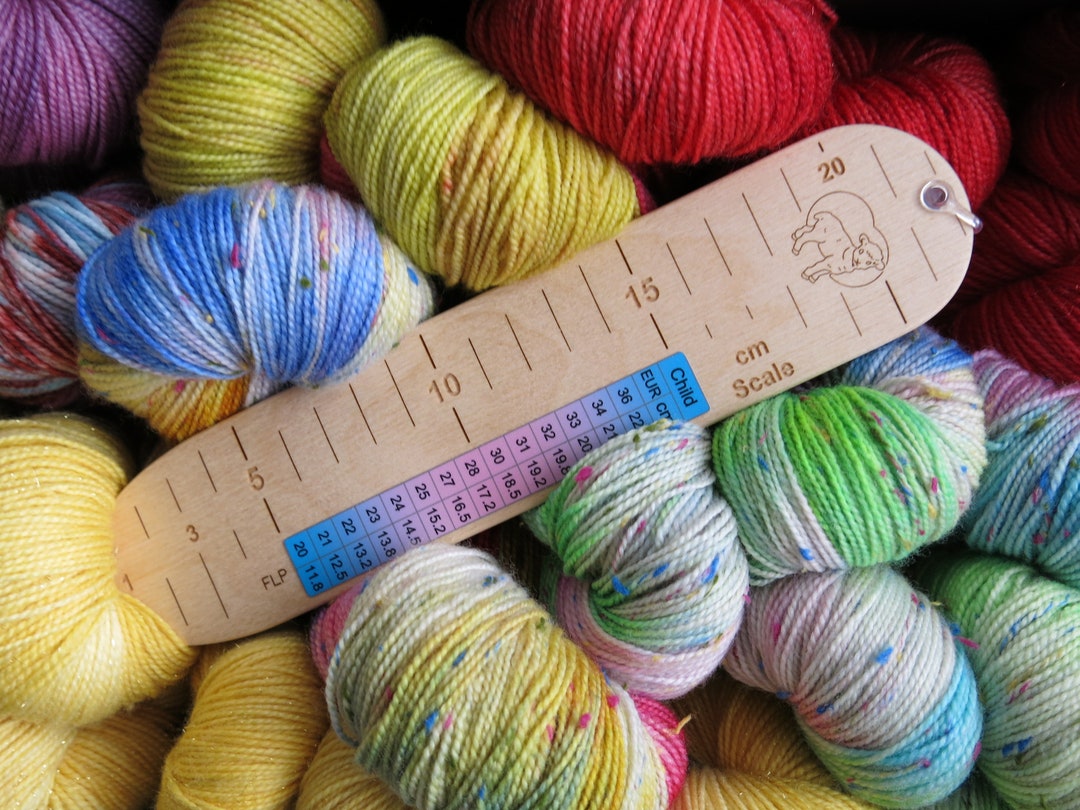 Child Sized Socker's Rule / Birch Wood Sock Measuring Aid / Ruler ...