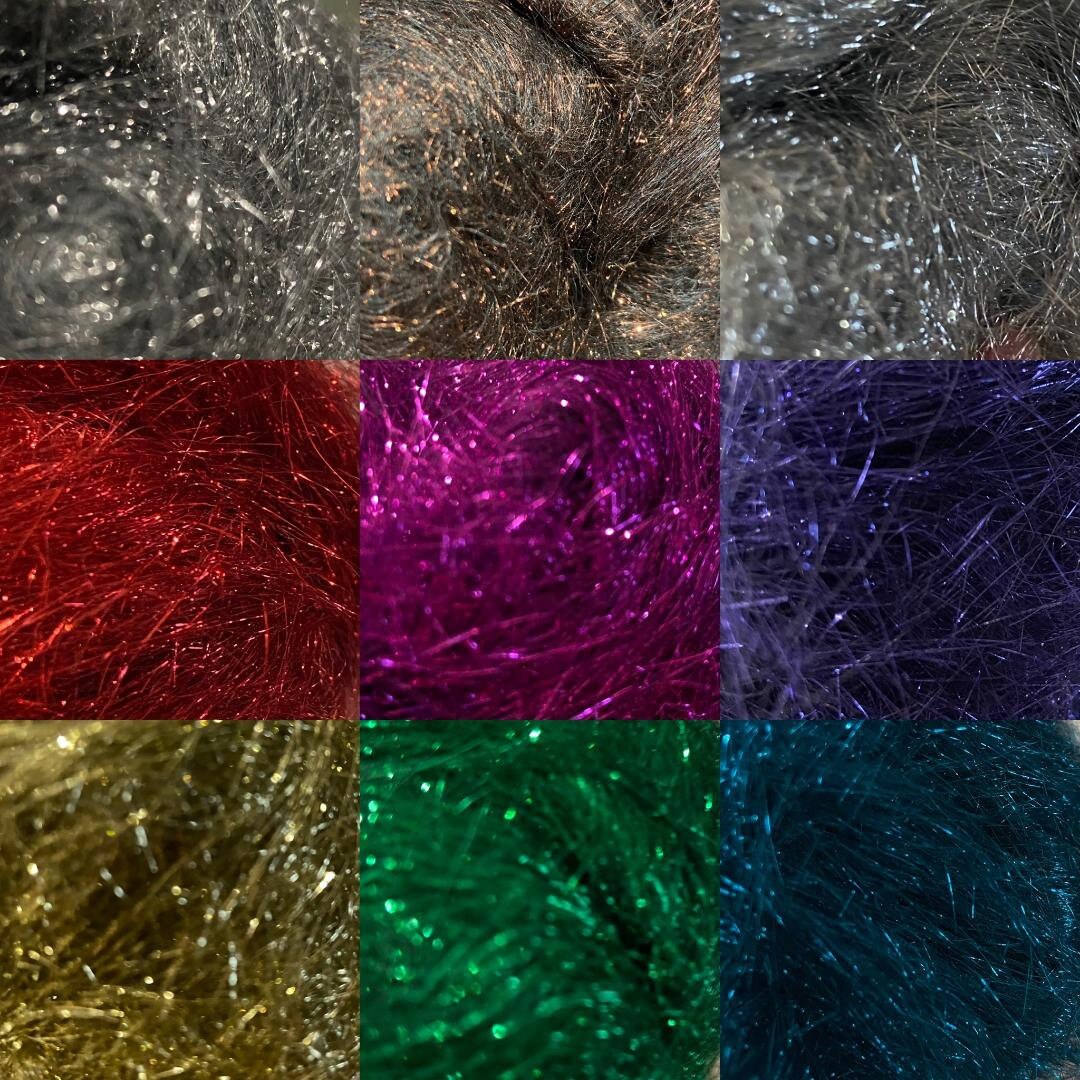 Non Heat Bondable Angelina Fibre Glitter Rainbow Spinning Crafts Art ...