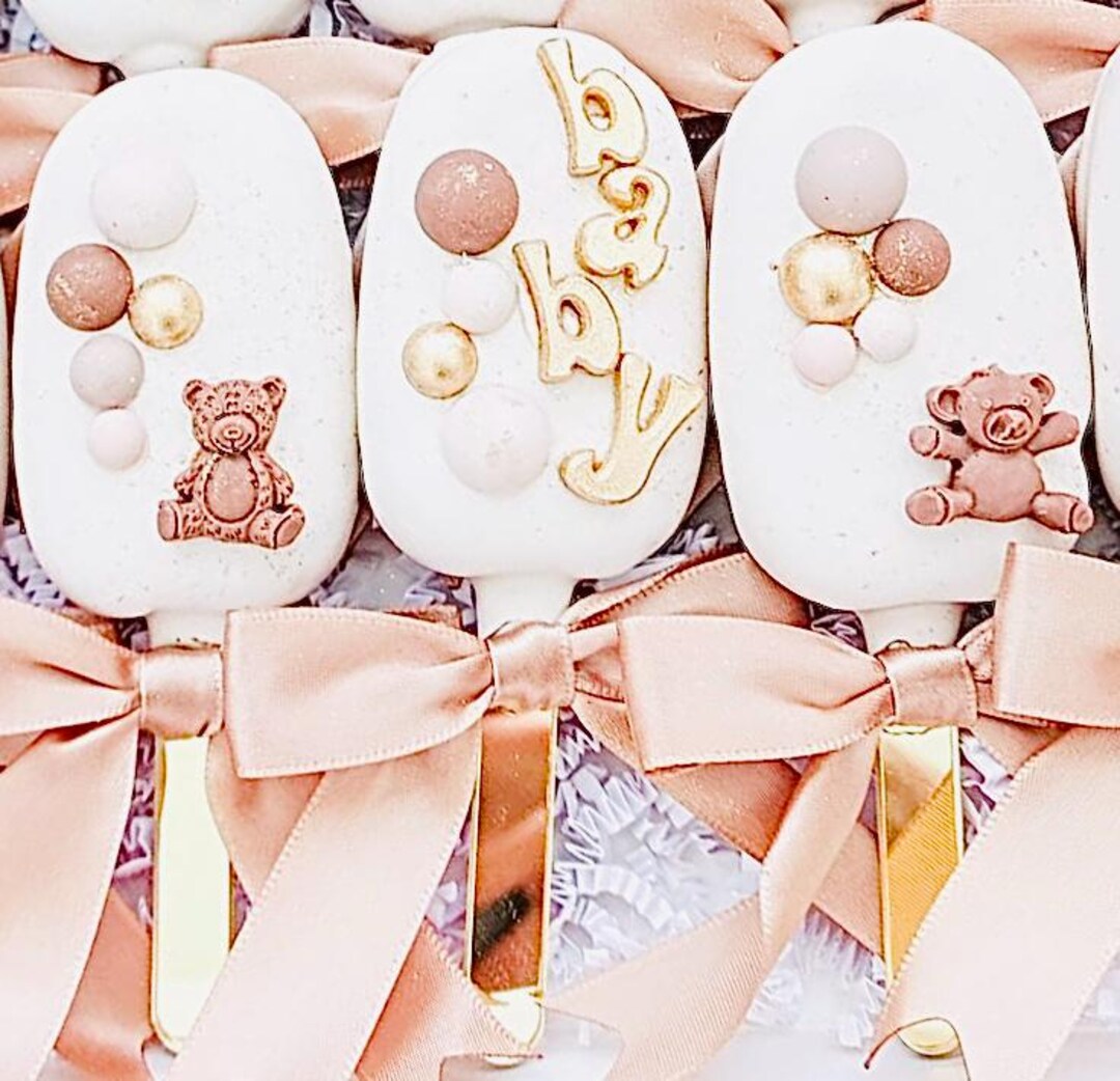 Teddy Bear Chocolate Treats Dipped Drizzled Pretzel Rice Krispie ...