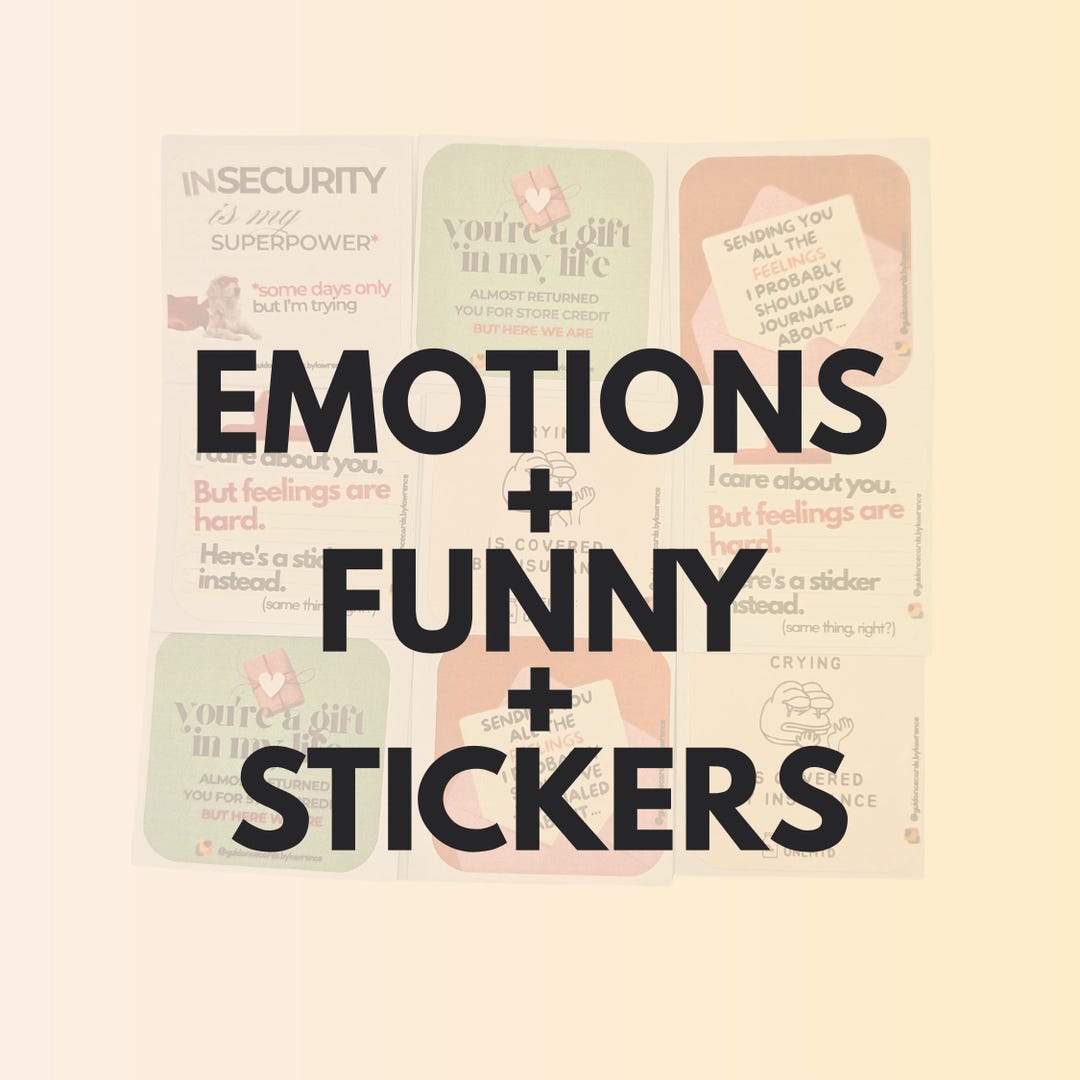 STICKERS About Feelings and Emotions - Witty Gifts for Books and ...