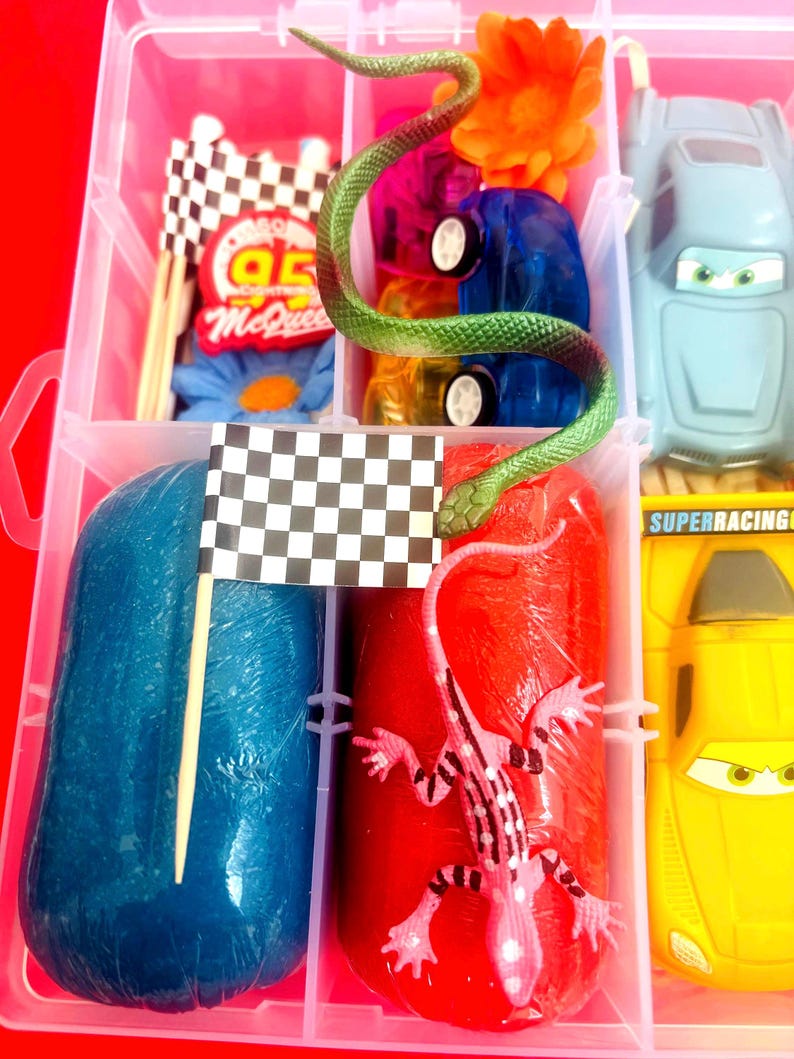Racing Car Playdough Sensory Kit | Montessori-inspired Desert Theme | 4 ...