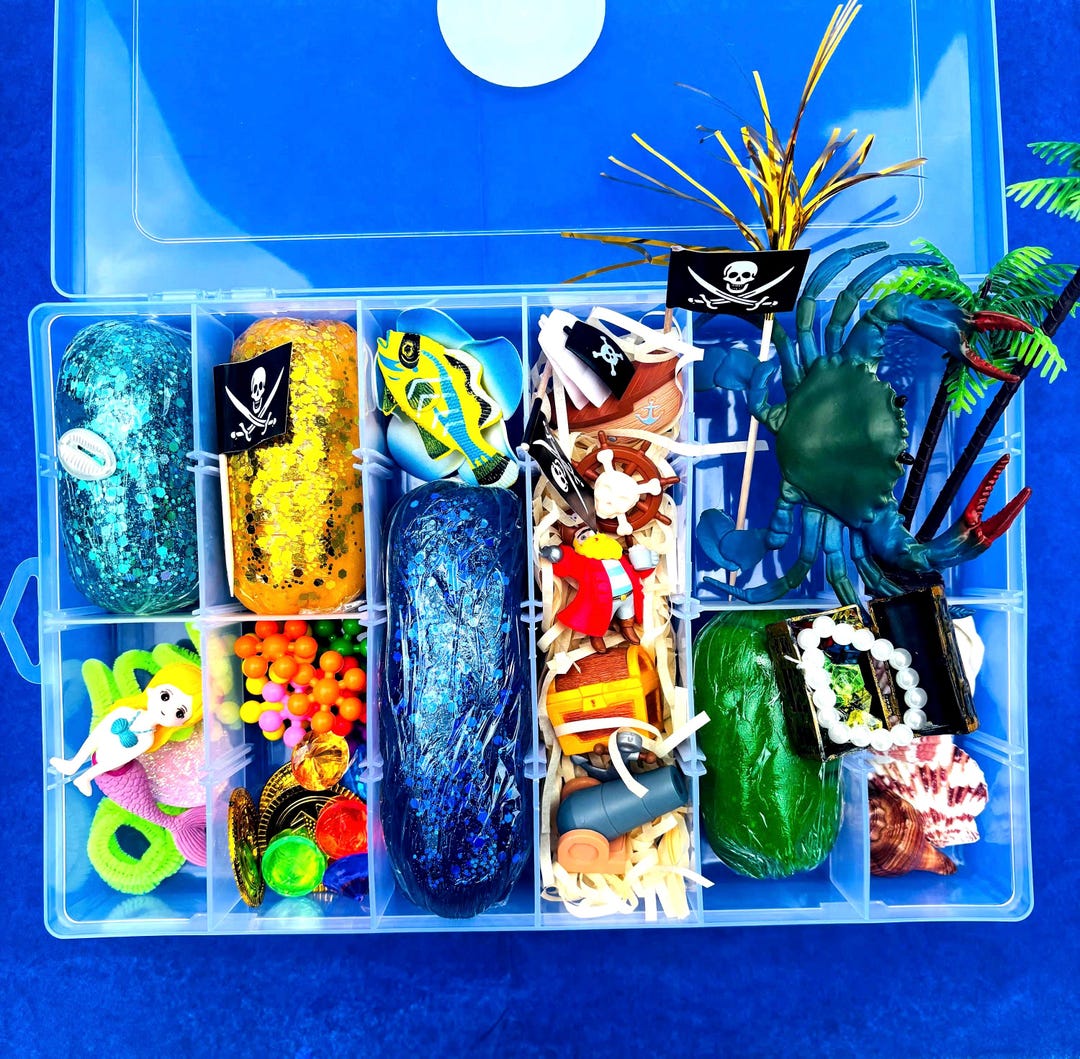 Pirate Deluxe Playdough Kit – Mega Blue, Light Blue, Green & Yellow ...